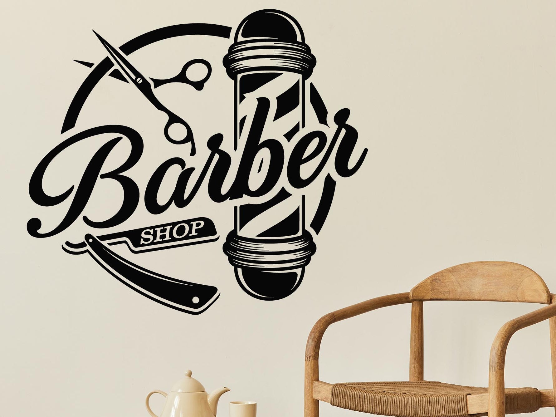 Barbershop Wall Vinyl Decals — Wallstickers4you