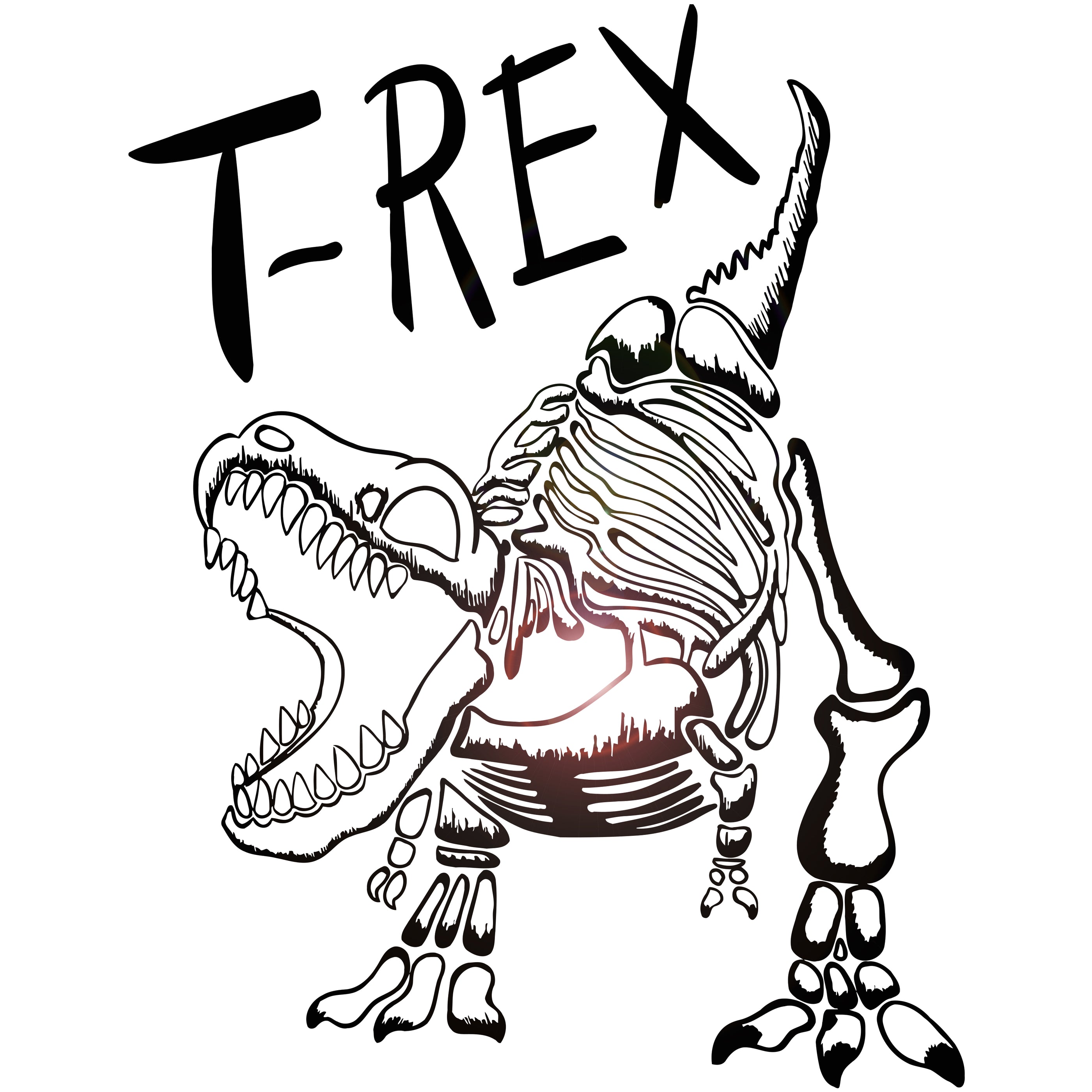 Vinyl Wall Decal Dinosaur Skeleton T-Rex Exhibit Stickers Unique Gift ...