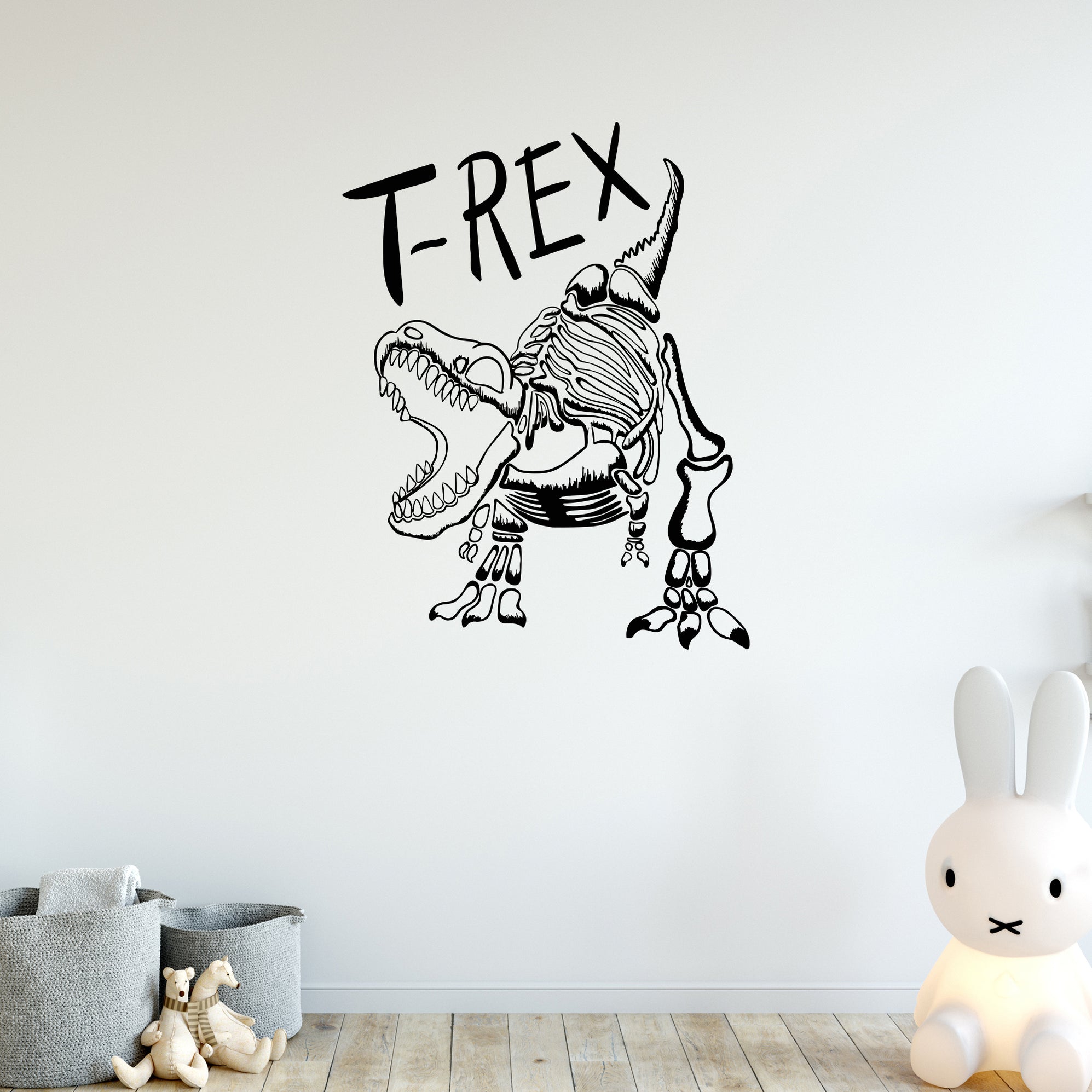 Vinyl Wall Decal Dinosaur Skeleton T-Rex Exhibit Stickers Unique Gift ...