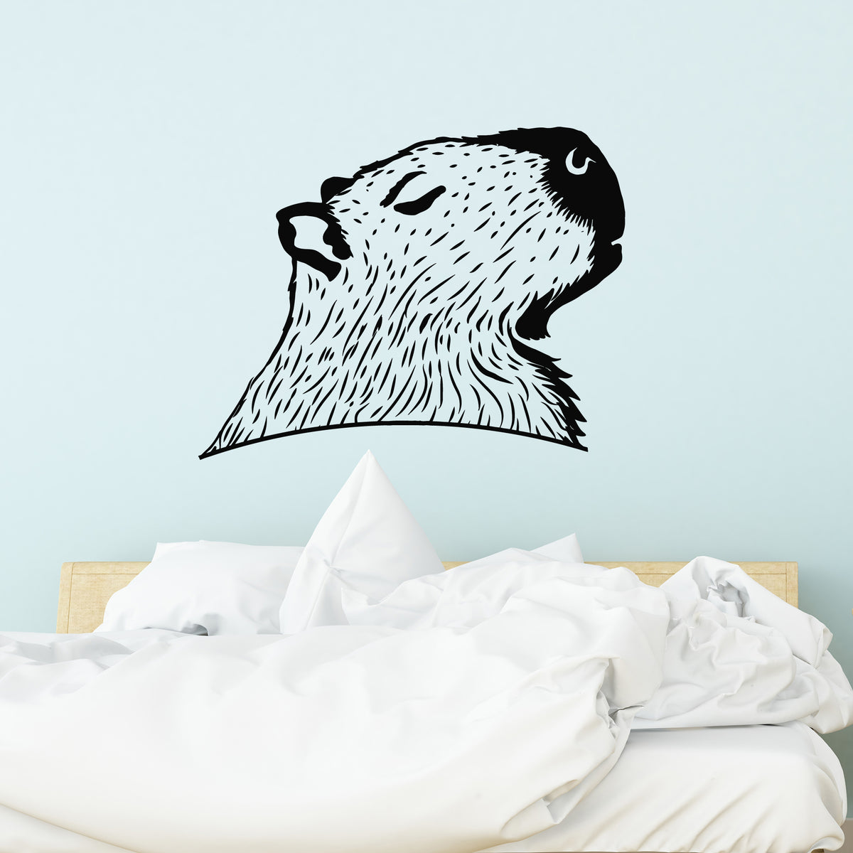 Vinyl Wall Decal Beaver Head Wild Animal Illustration Decor Stickers M ...