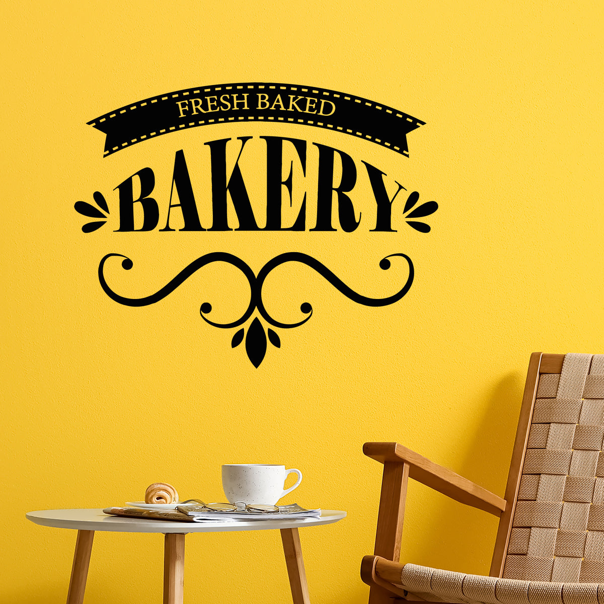 Vinyl Wall Decal Bakery Store Fresh Baked Bread Cakes Pies Stickers Mu ...