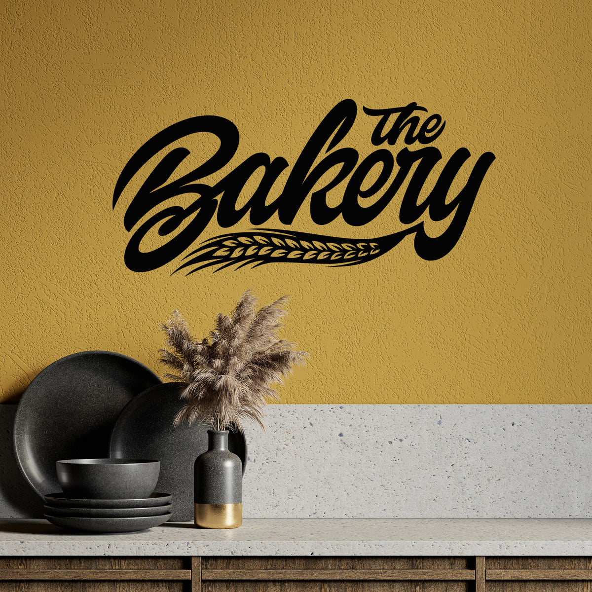 Vinyl Wall Decal Home Made Bakery Logo Baker Cooking Stickers Mural (g ...