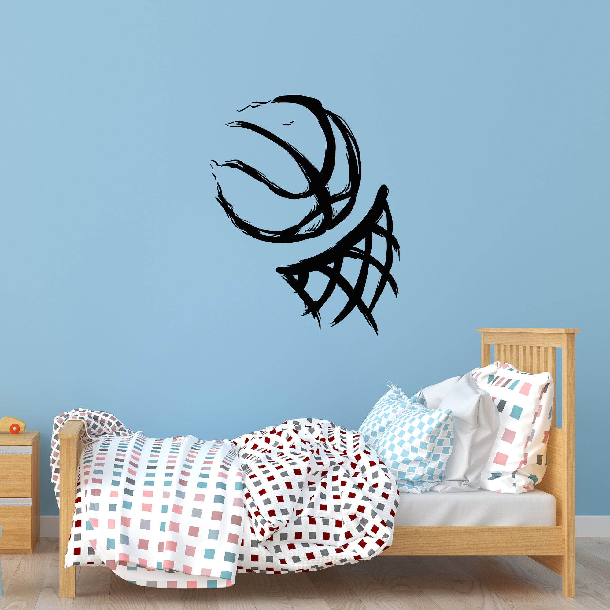 Vinyl Wall Decal Basketball Hoop Ball Sport Sports Fan Teen Room Stick ...