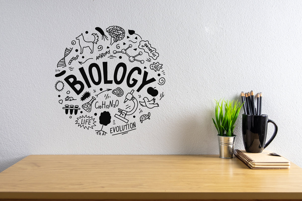 Vinyl Wall Decal Biology Evolution Life Anatomy Genetics Science Stick ...