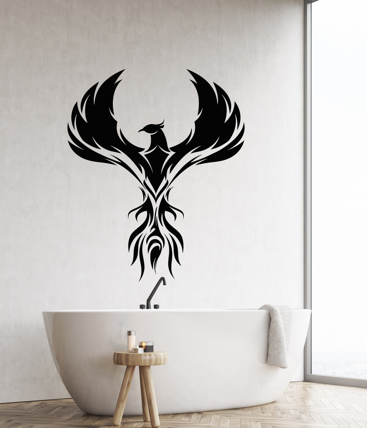 Vinyl Wall Decal Amazing Phoenix Icon Wings Firebird Decor Stickers Mu ...