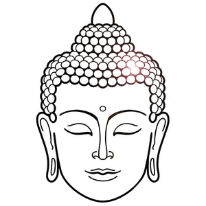 Vinyl Wall Decal Buddha Face Head Buddhism India God Religion Stickers ...