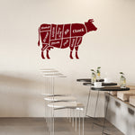 Vinyl Wall Decal Butcher Shop Beef Meat Kitchen Decor Stickers Mural U ...