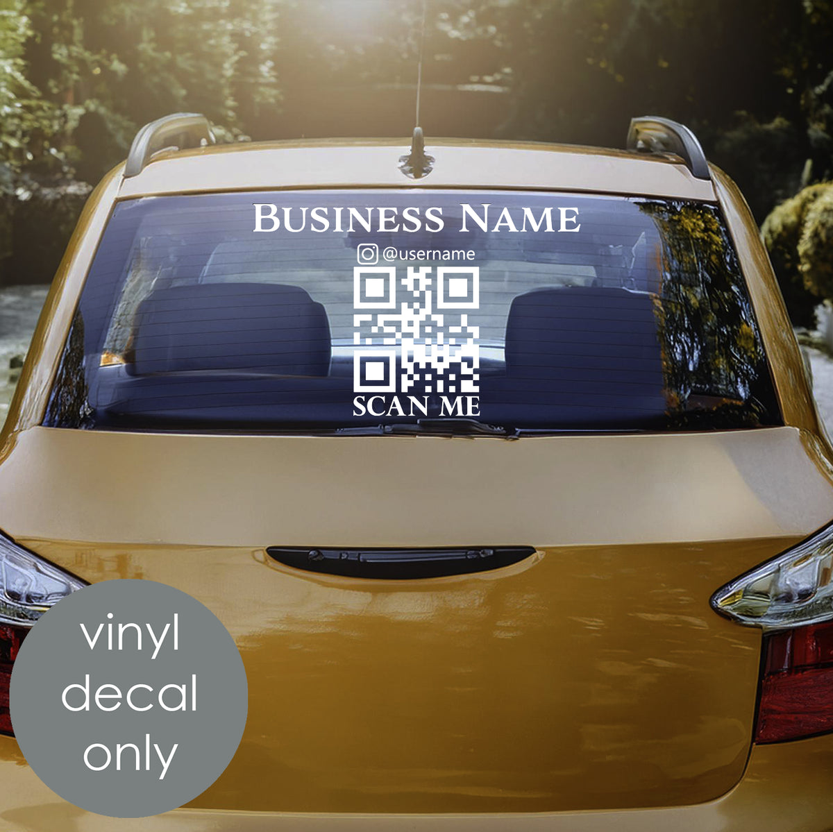 Personalized Business Name & QR Code Car Decal – "Scan Me" Mobile Adve ...