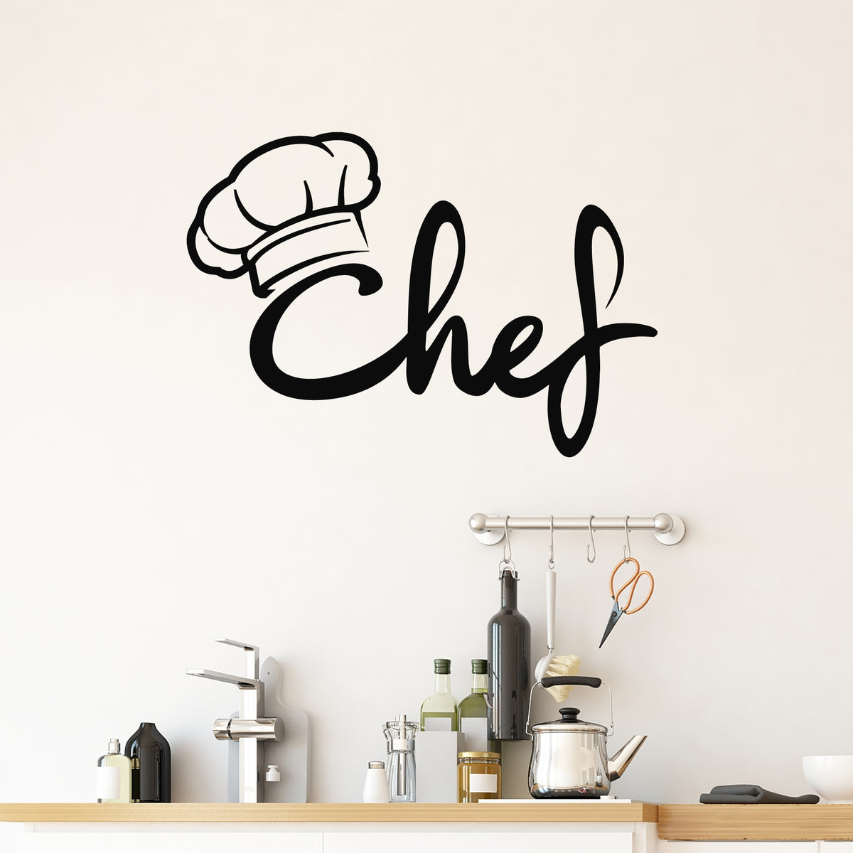 Vinyl Wall Decal Chef Logo Kitchen Restaurant Cooking Decor Stickers M ...