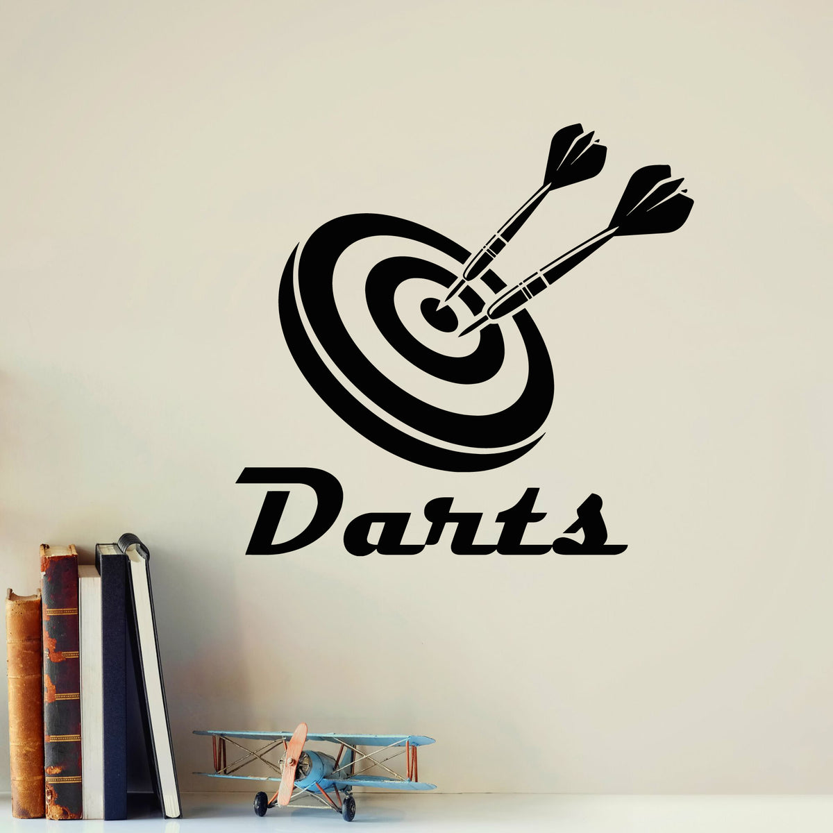 Vinyl Wall Decal Darts Player Target Shooting Game Play Arrows Sticker ...