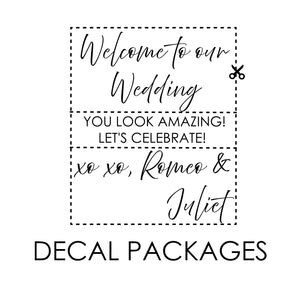 Elegant Welcome To Our Wedding Personalized Mirror Sign Decal w001 ...