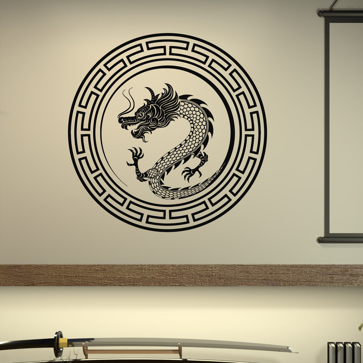 Vinyl Wall Decal Illustration of Traditional Chinese Dragon Stickers M ...