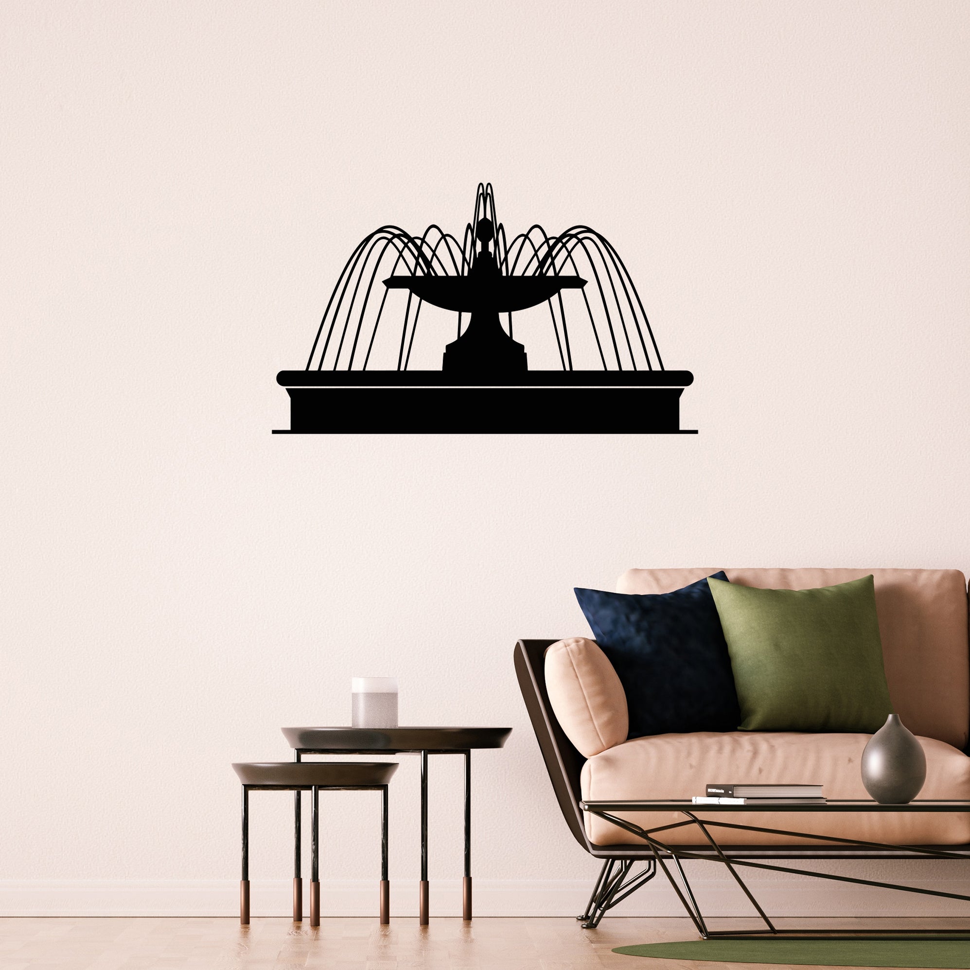 Vinyl Wall Decal Fountain Park Water Garden Design Rooms Stickers Uniq ...