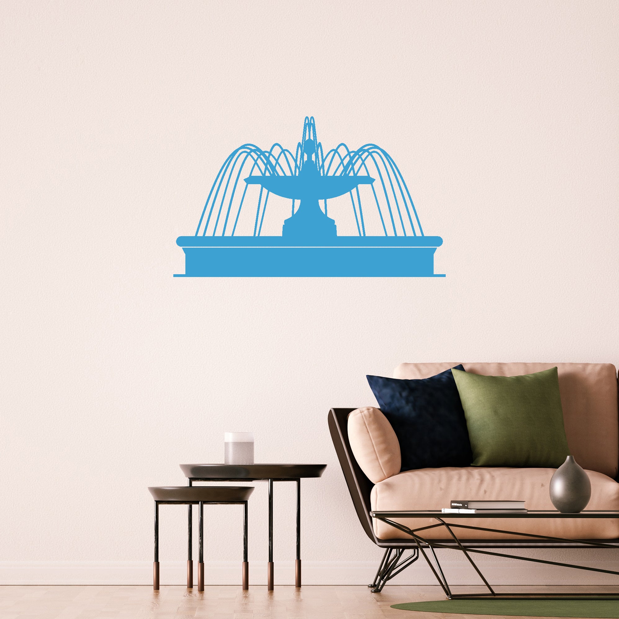 Vinyl Wall Decal Fountain Park Water Garden Design Rooms Stickers Uniq ...
