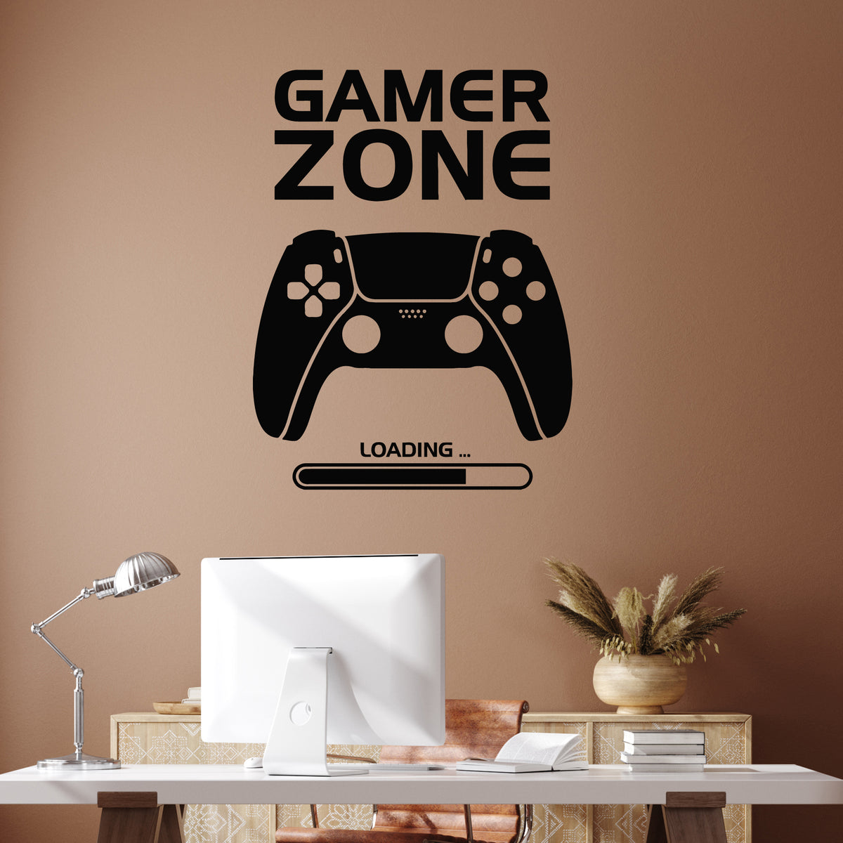 Vinyl Wall Decal Joystick Gamer Zone Fun Play Room Gamepad Stickers Mu ...