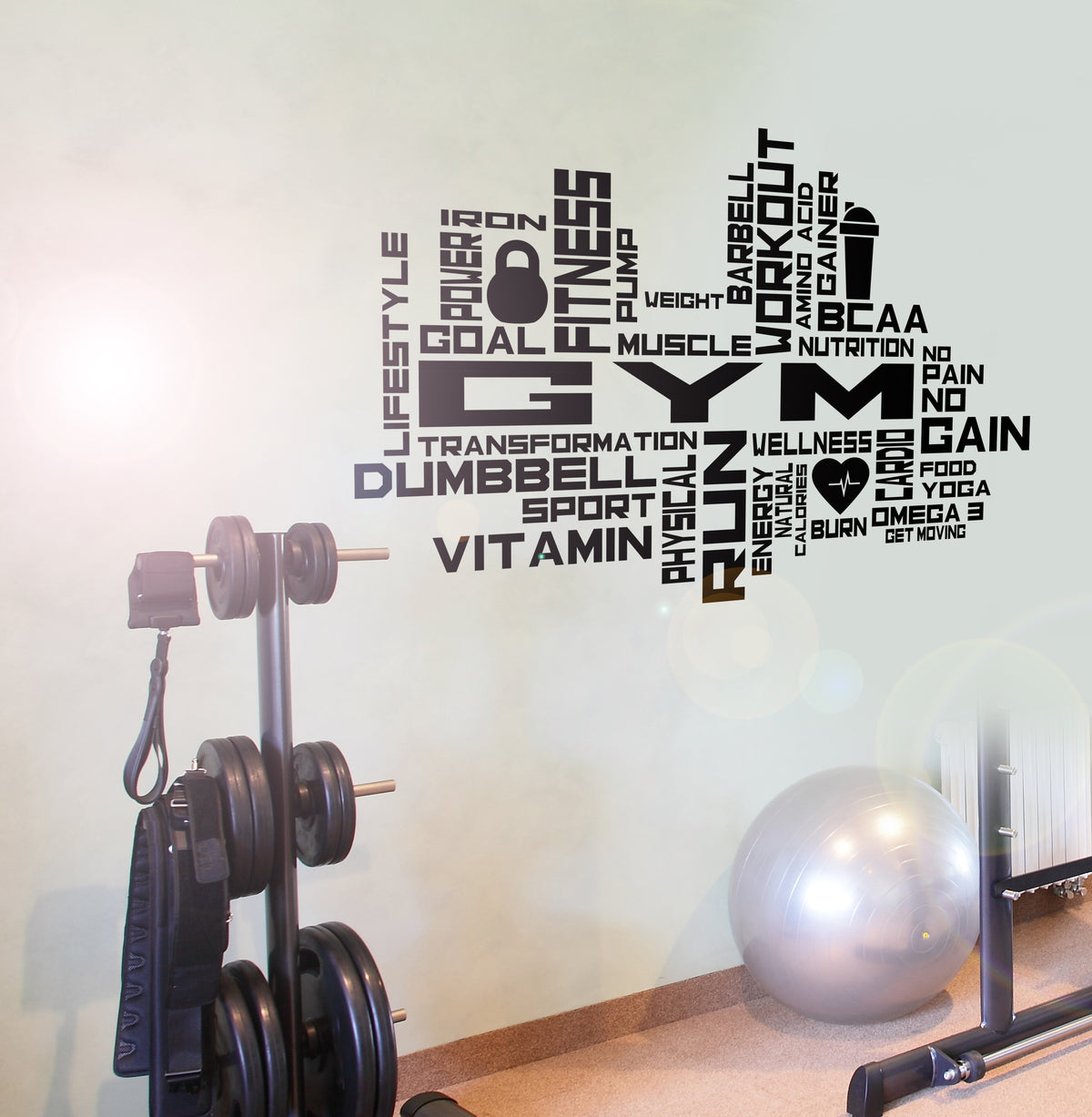 Vinyl Wall Decal Gym Motivation Sport Beautiful Body Health Stickers ...