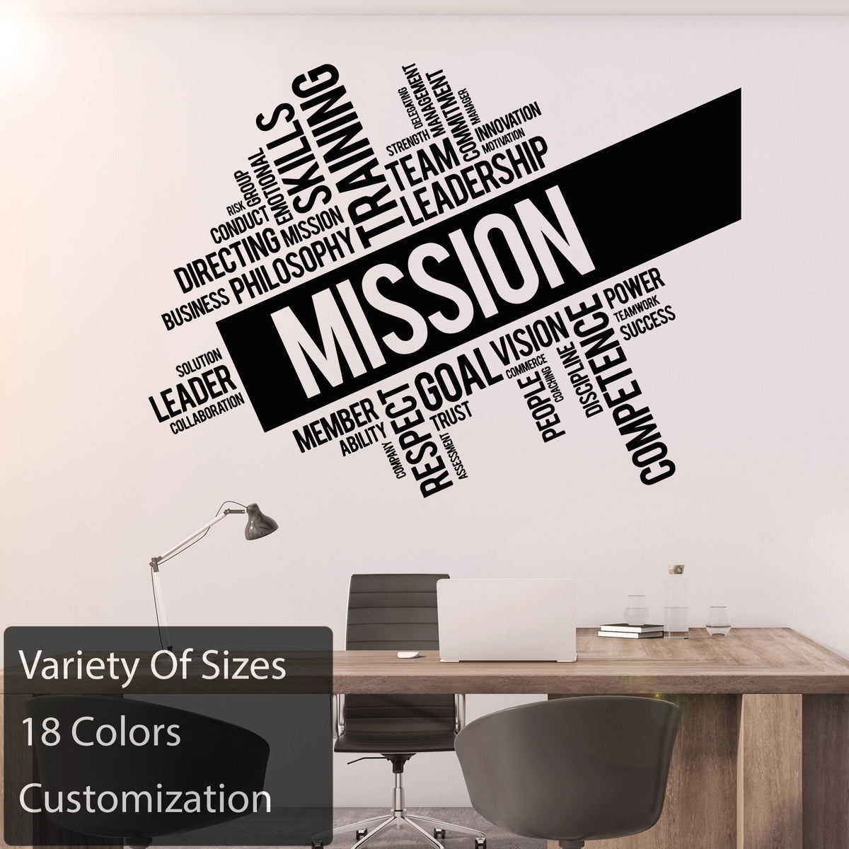 Vinyl Wall Decal Mission Company Team Decor — Wallstickers4you