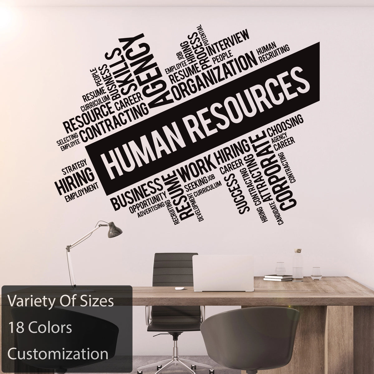 Vinyl Wall Decal Human Resources HR Agency Decor — Wallstickers4you