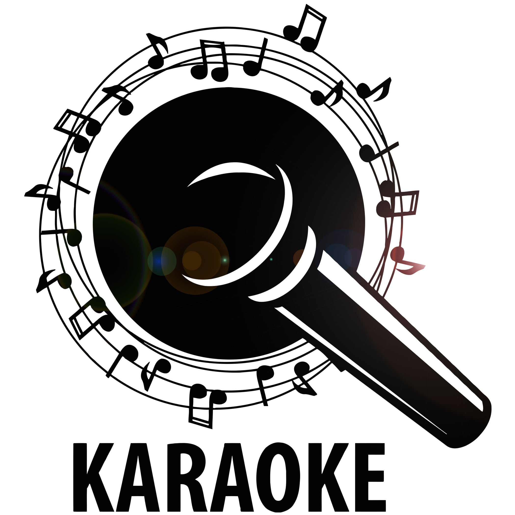Vinyl Wall Decal Karaoke Club Microphone Singer Notes Song Stickers Un ...