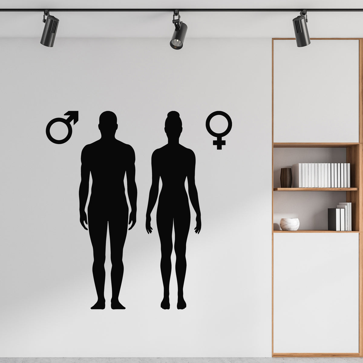Vinyl Wall Decal Male And Female Figures Symbol Health Care Stickers M ...