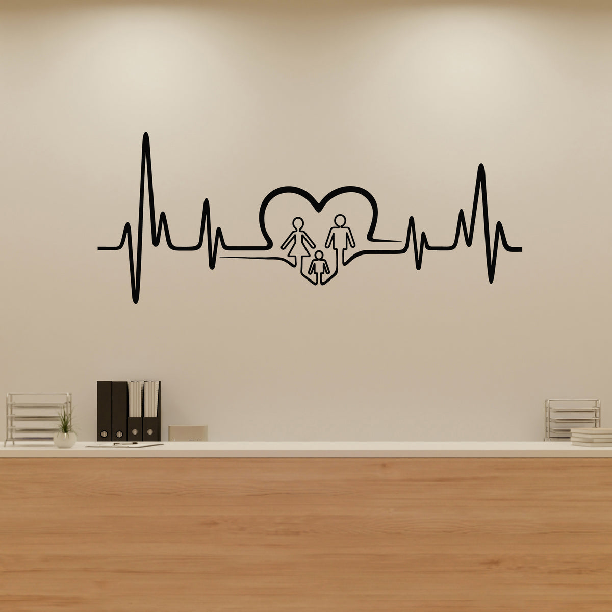 Vinyl Wall Decal Heartbeat Make Family Heart Symbol Health Care Sticke ...