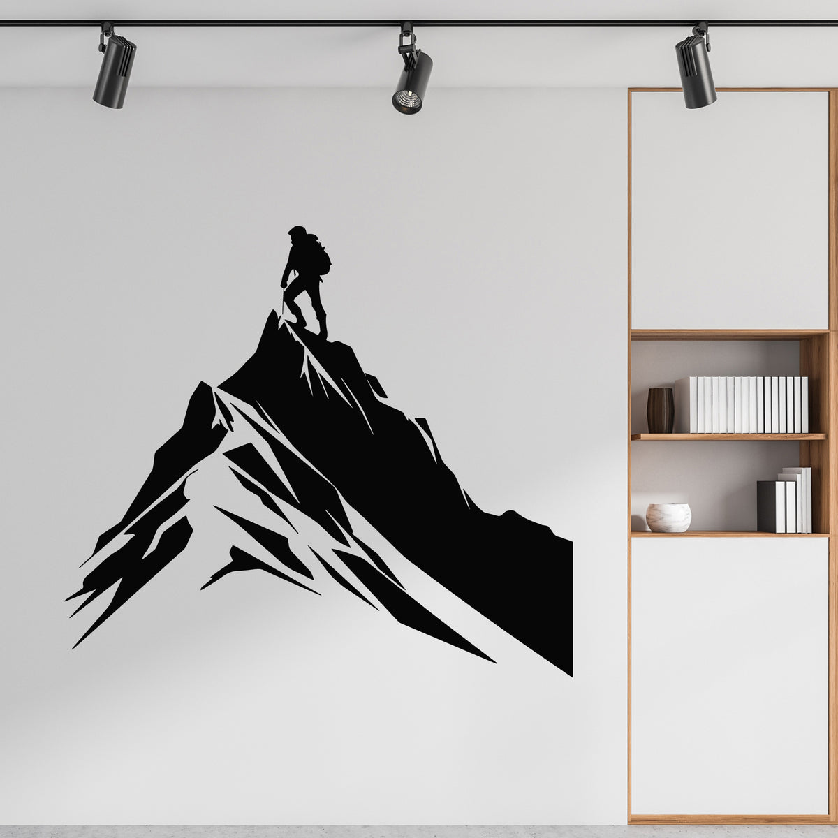 Vinyl Wall Decal Mountain Peak Extreme Height Climbing Decor Stickers ...