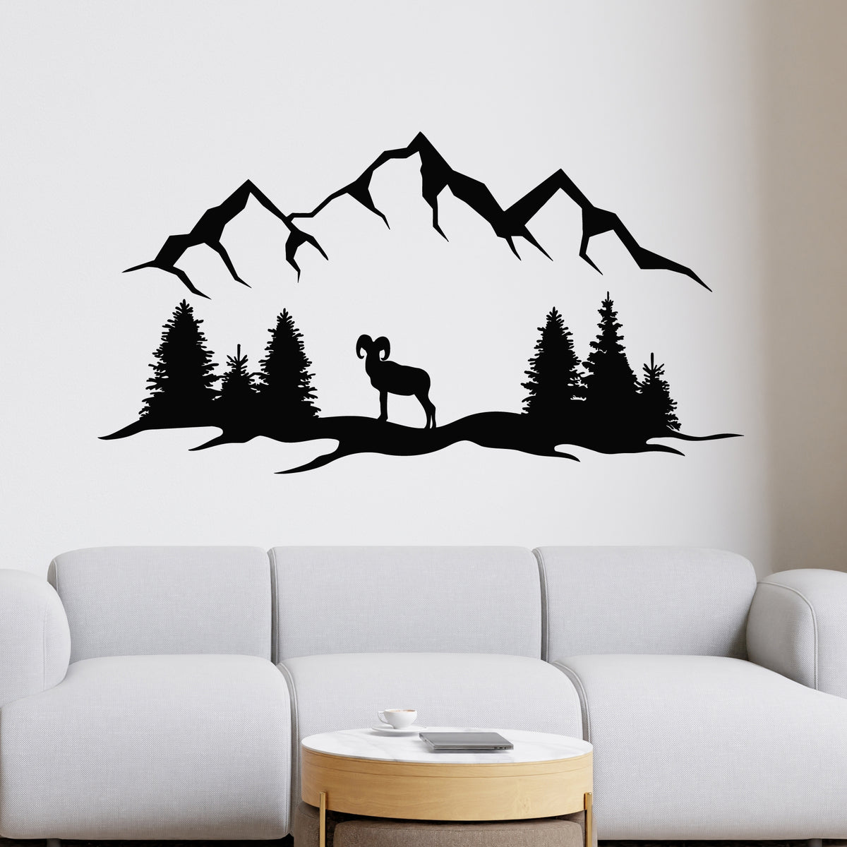 Vinyl Wall Decal Mountains Tourism Scenery Mountain Goat Stickers Mura ...