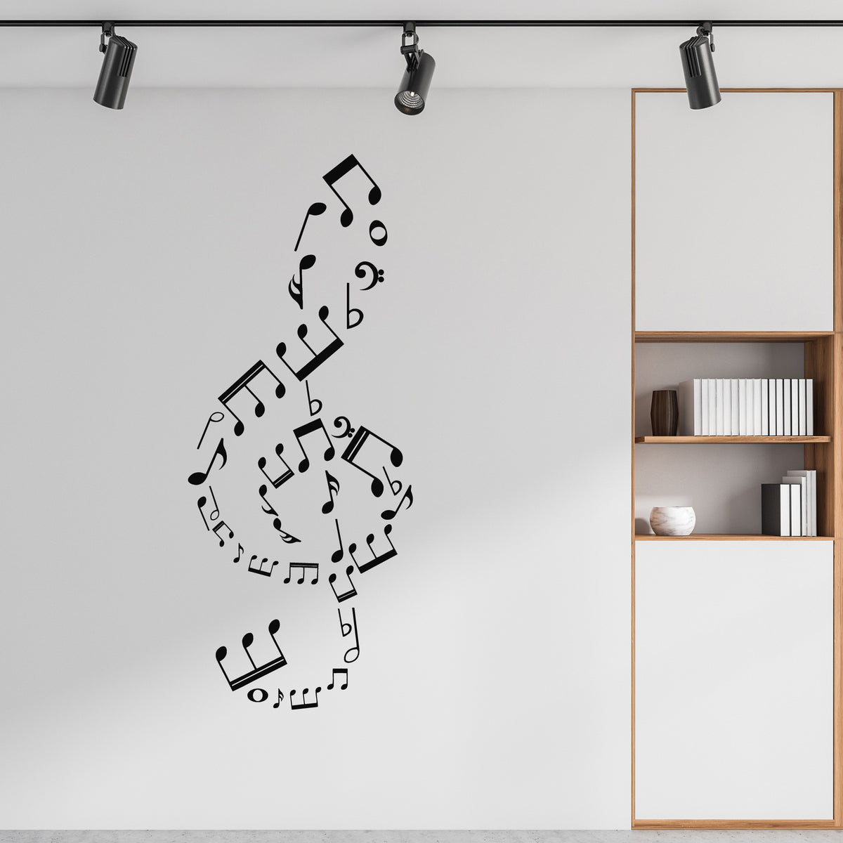 Vinyl Wall Decal Musical Notes Treble Clef Music School Decor Stickers ...