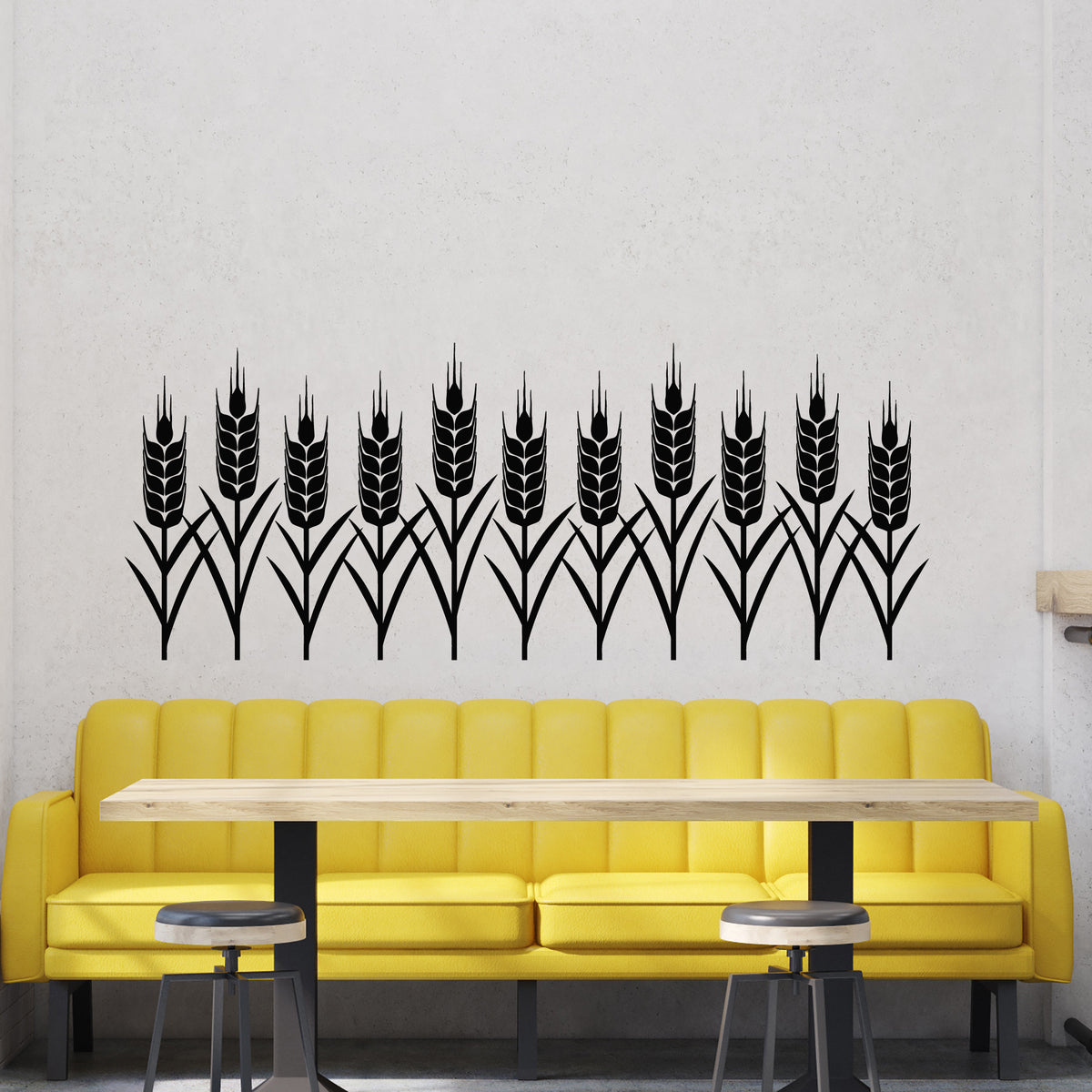 Vinyl Wall Decal Grain Seed Stalk Ears Organic Wheat Set Nature Sticke ...