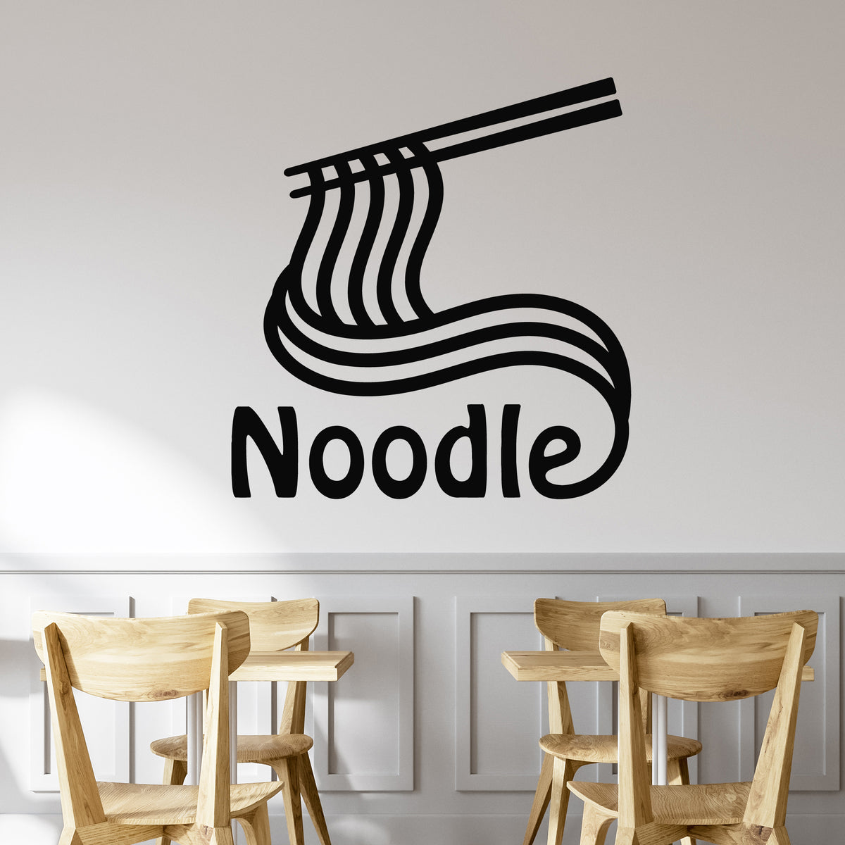 Vinyl Wall Decal Chef Noodle Logo Ramen Chinese Food Stickers Mural (L ...