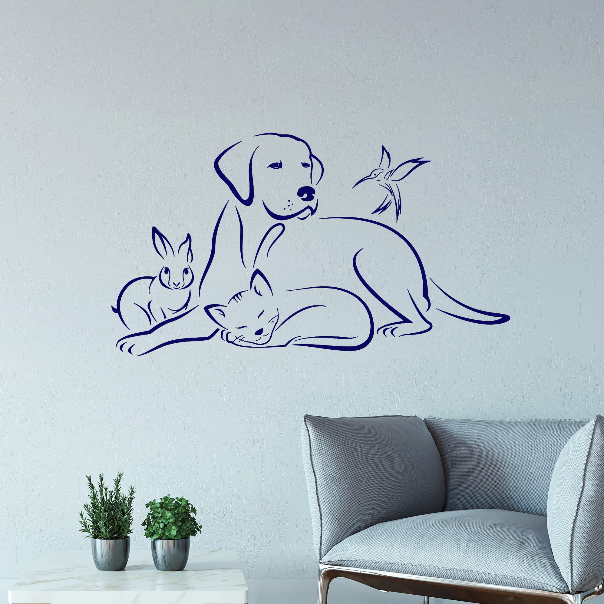 Vinyl Wall Decal Pets Animals Dog Cat Veterinary Medicine Stickers Uni ...