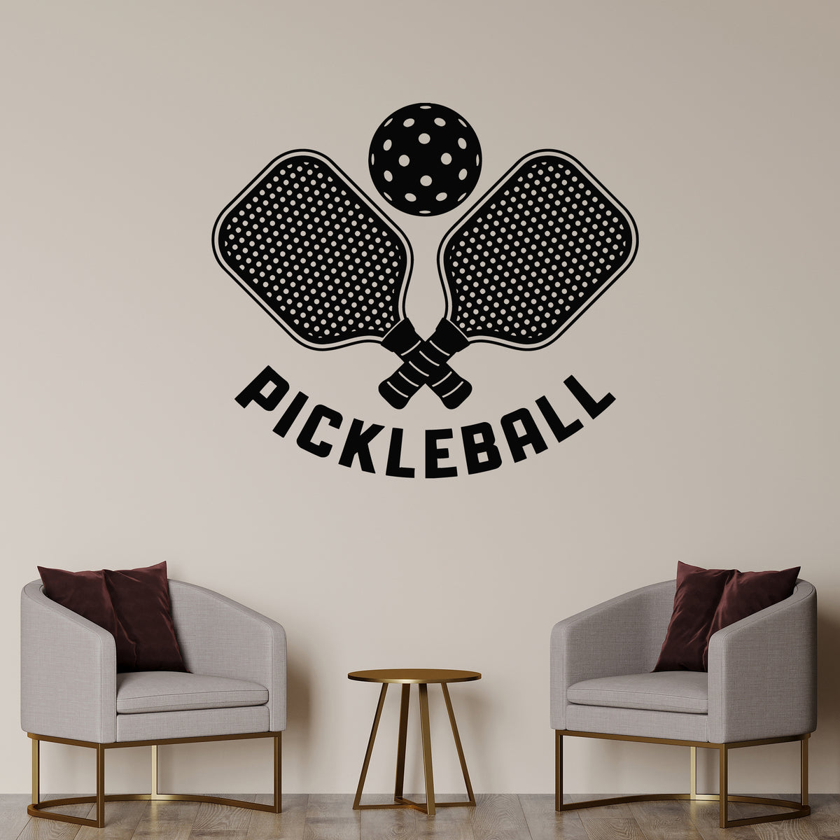 Vinyl Wall Decal Pickleball Paddles Sport Club Game Play Stickers Mura ...