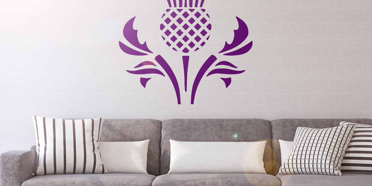 Vinyl Wall Decal Scotland Scottish Thistle Flower Living Room ...