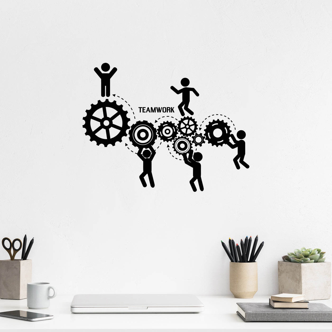 Vinyl Wall Decal Teamwork Office Motivation Worker Stickers Unique Gif ...