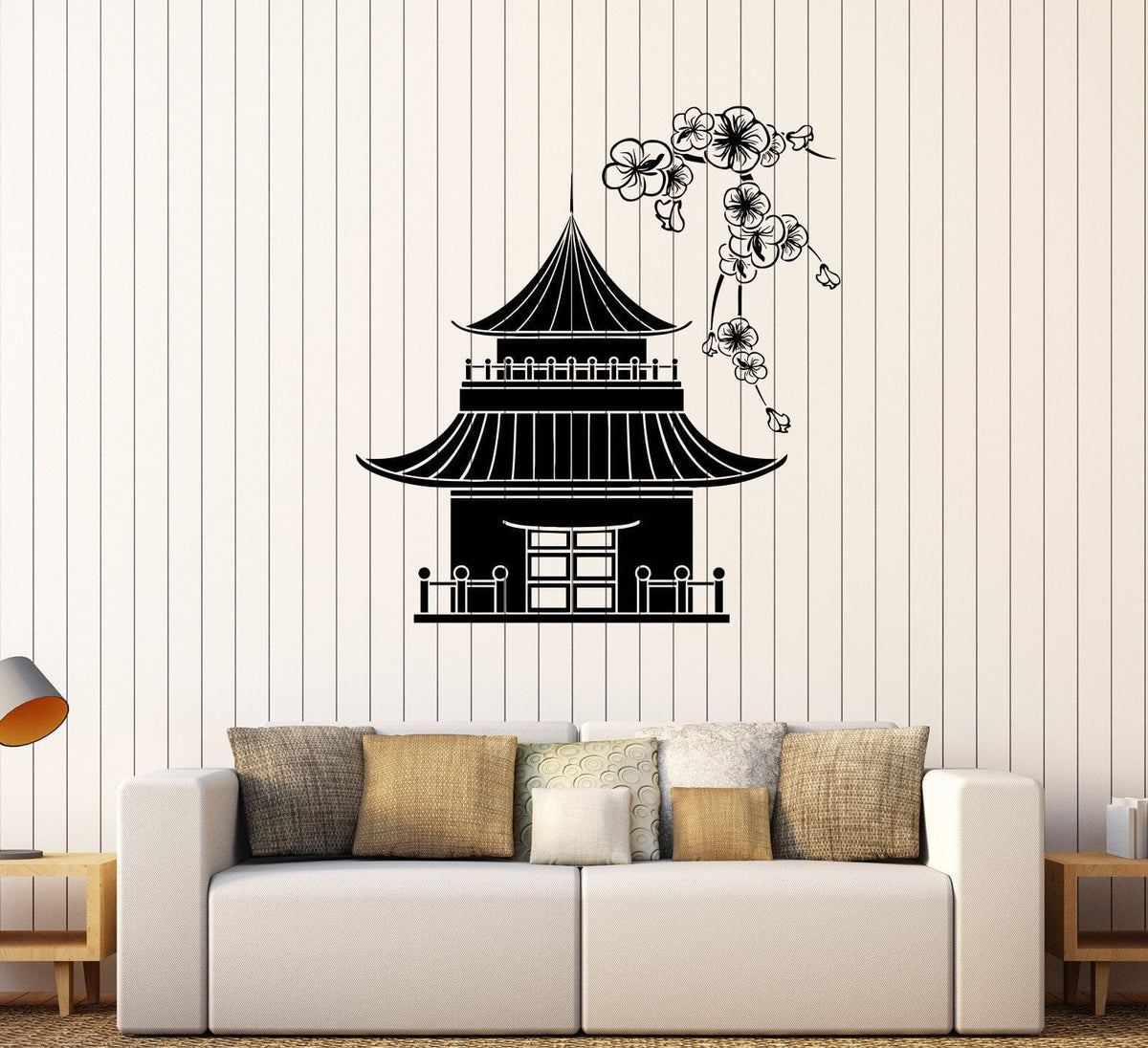 Sale Vinyl Wall Sticker Pagoda Japan Japanese Sakura Asian Art Decal U ...