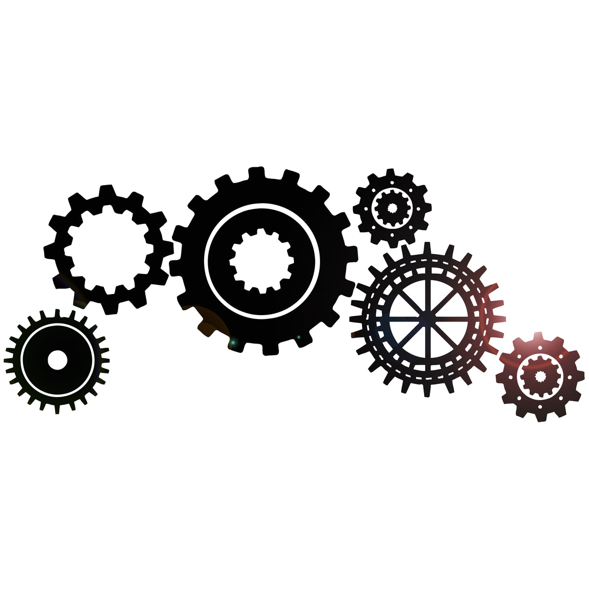 Vinyl Wall Decal Gears Mechanism Engineer Garage Decor Decor Stickers ...