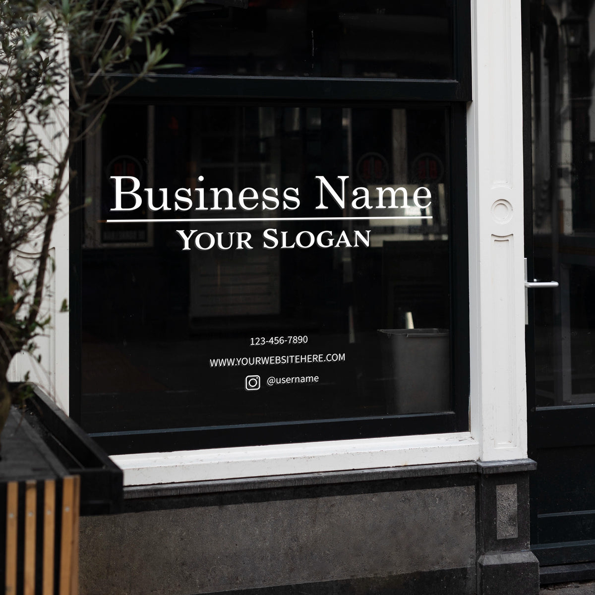 Personalized Business Name Storefront Vinyl Decal – Custom Window & Do ...