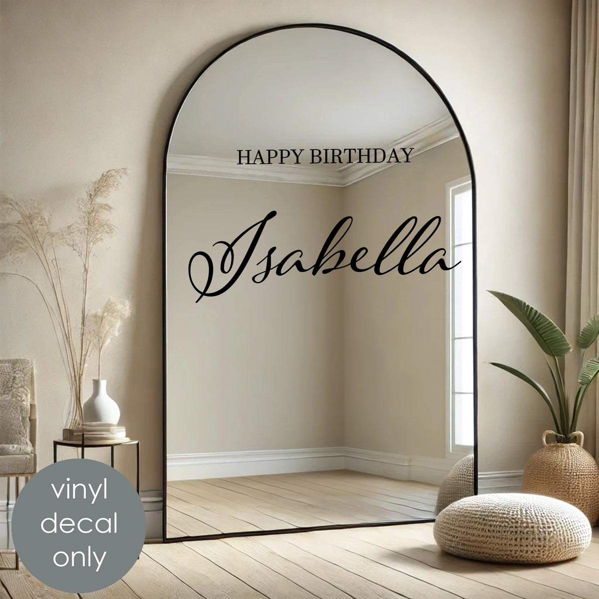 Happy Birthday Personalized Name Decal – Custom Vinyl Sticker for Part ...