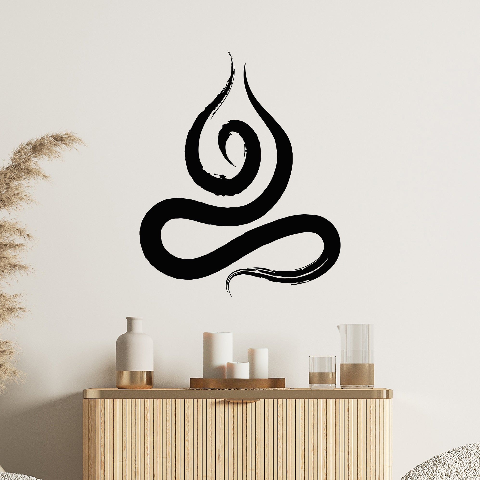 Vinyl Mural Zen Buddhist Meditation Yoga Prayer Art Wall Decal ...
