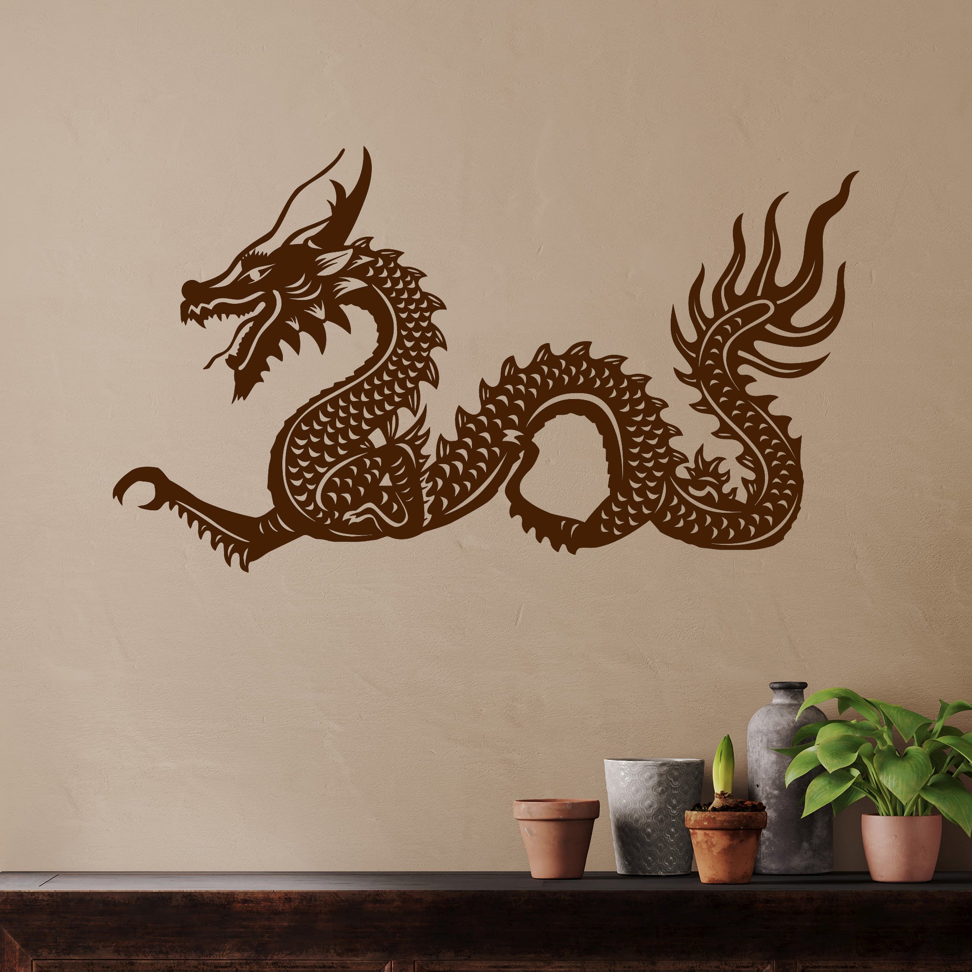 Vinyl Wall Decal Chinese Dragon Asian Decor Oriental Style Stickers Un ...