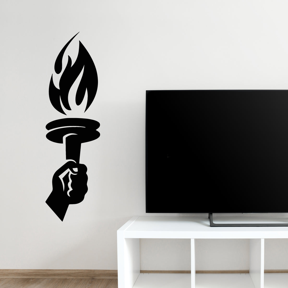 Vinyl Wall Decal Sport Event Torch Flame Logo Fire LIght Decor Sticker ...
