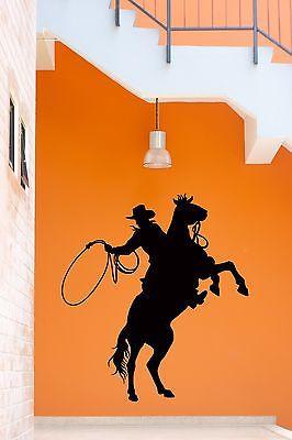 Wall Stickers Cowboy Texas Wild West for Garage Unique Gift z1276 ...