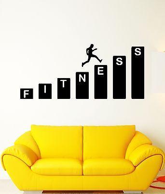 Wall Decal Fitness Sport Health Movement Human Motivation Vinyl Sticke ...