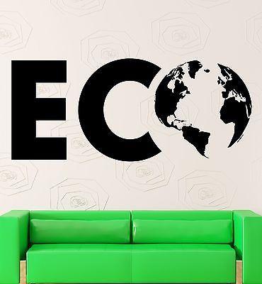 Wall Stickers Vinyl Decal Eco Environmental Earth Ecology Nature Life ...