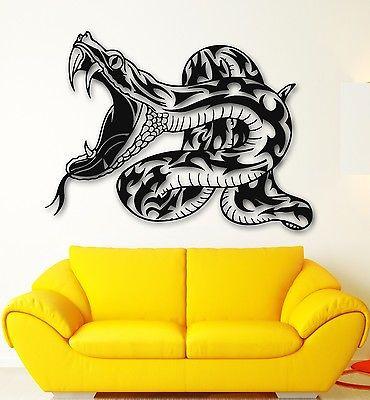 Snake Wall StickersTribal Reptile Animal Venomous Vinyl Decal Unique G ...