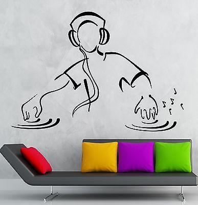 Wall Stickers DJ Music Party Night Club Dance Floor Vinyl Decal Unique ...