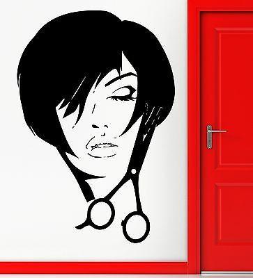 Wall Sticker Vinyl Decal Hair Beauty Spa Salon Barbershop Sexy Girl Un ...
