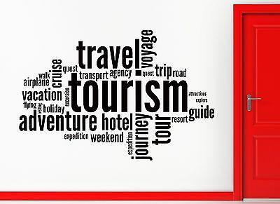 Wall Sticker Word Cloud Adventure Travel Vacation Trip Road Message Wo ...