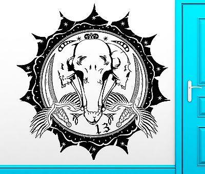 Wall Sticker Vinyl Decal Skull Scary 13 Creepy Gothic Cool Decor Uniqu ...