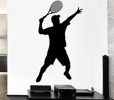 Wall Decal Tennis Sport Ball Court Racket Supply Game Vinyl Stickers U ...